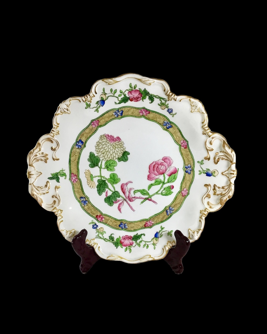 Vintage Cake Plate, George Jones & Sons Crescent Ware, Enfield Pattern ...