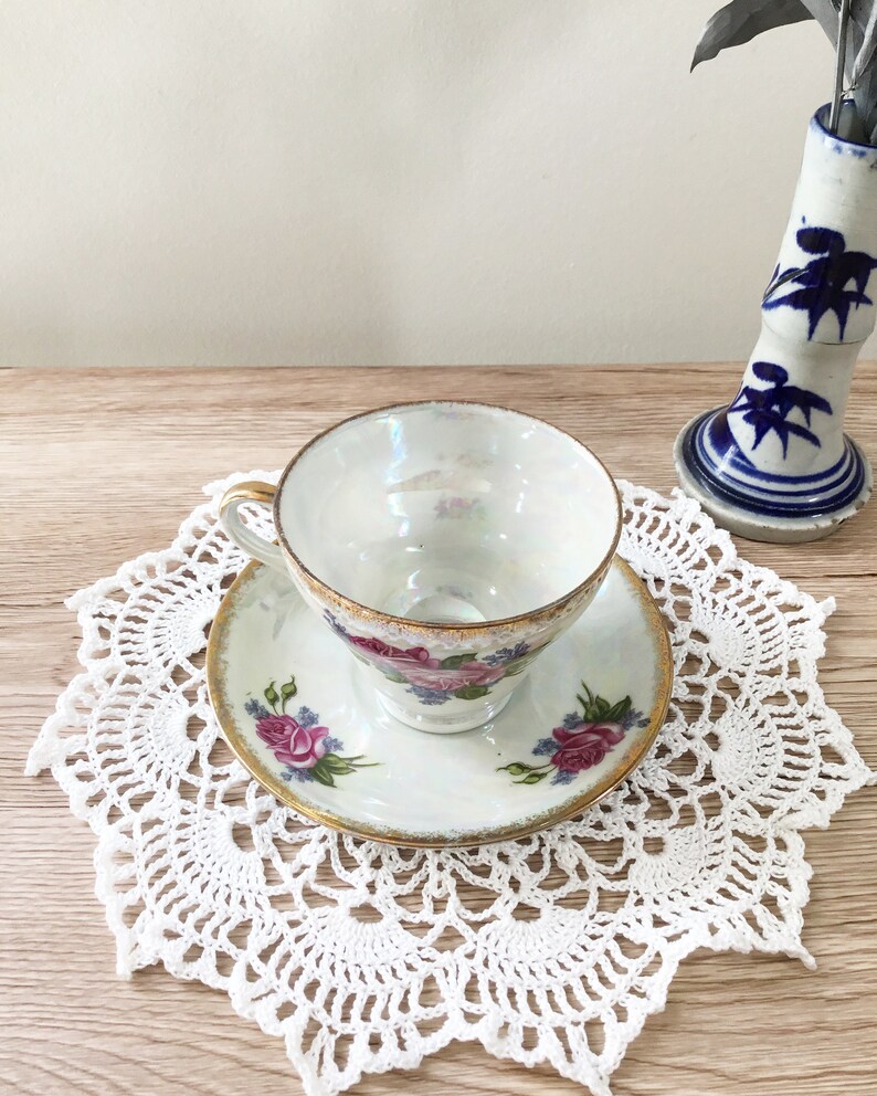Mother of Pearl Tea Cup and Saucer - Etsy