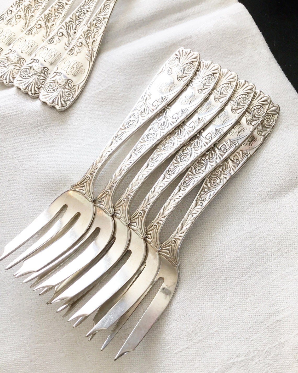 Individual Solid Fish Forks Royal Silverplate 1888 by Gorham - Etsy