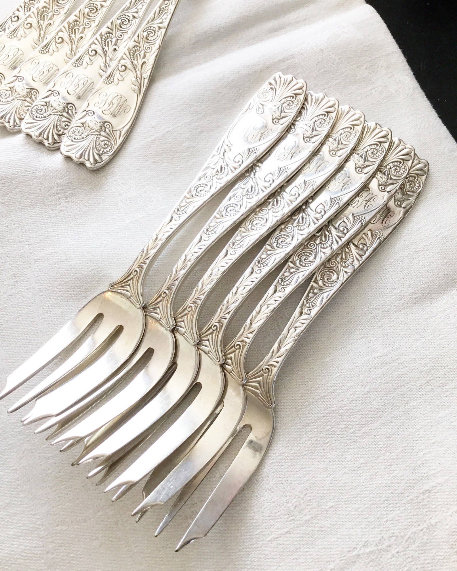Individual Solid Fish Forks Royal Silverplate, 1888 by Gorham - Etsy