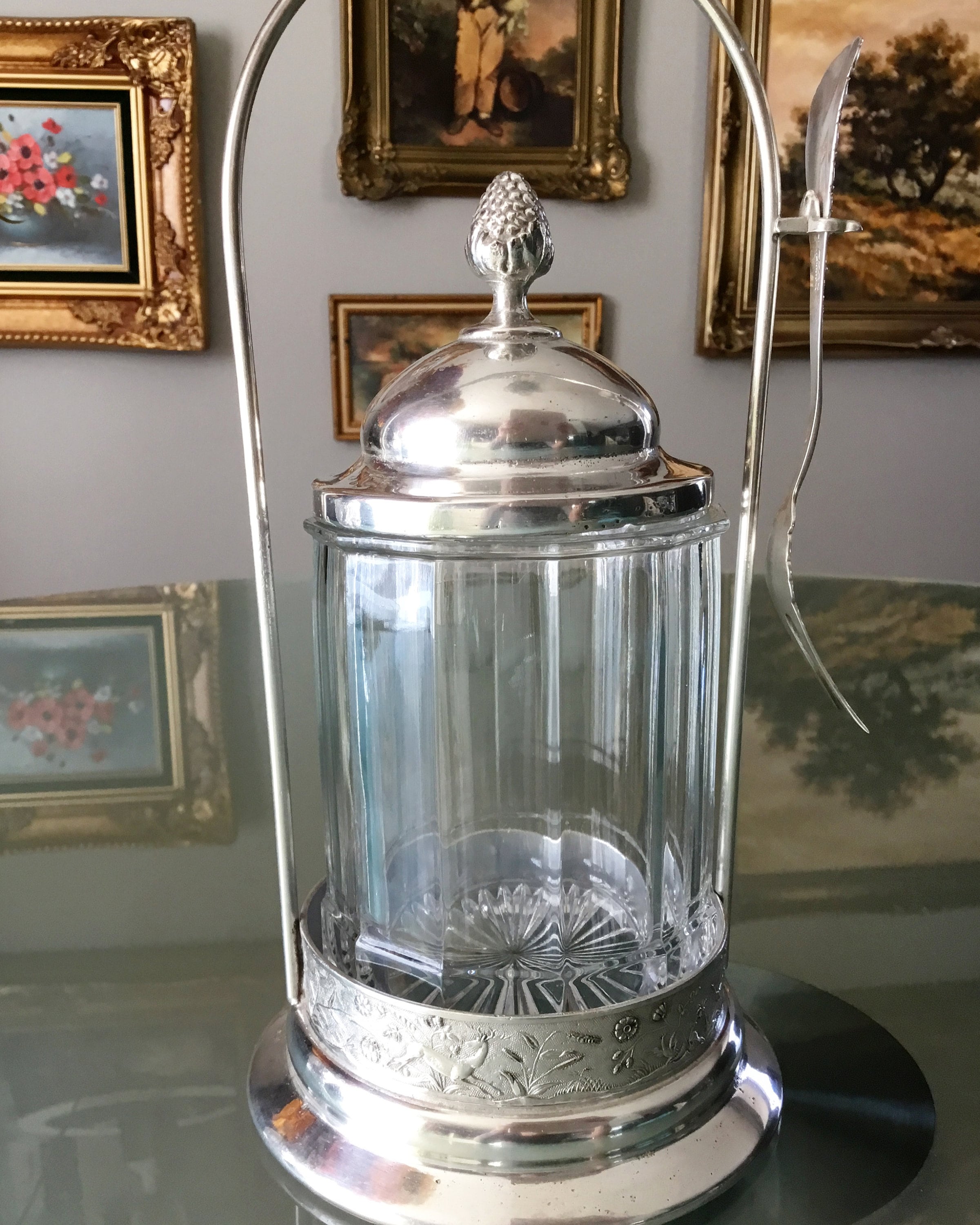 Victorian Silver Plated Pickle Castor With Glass Insert. - Etsy