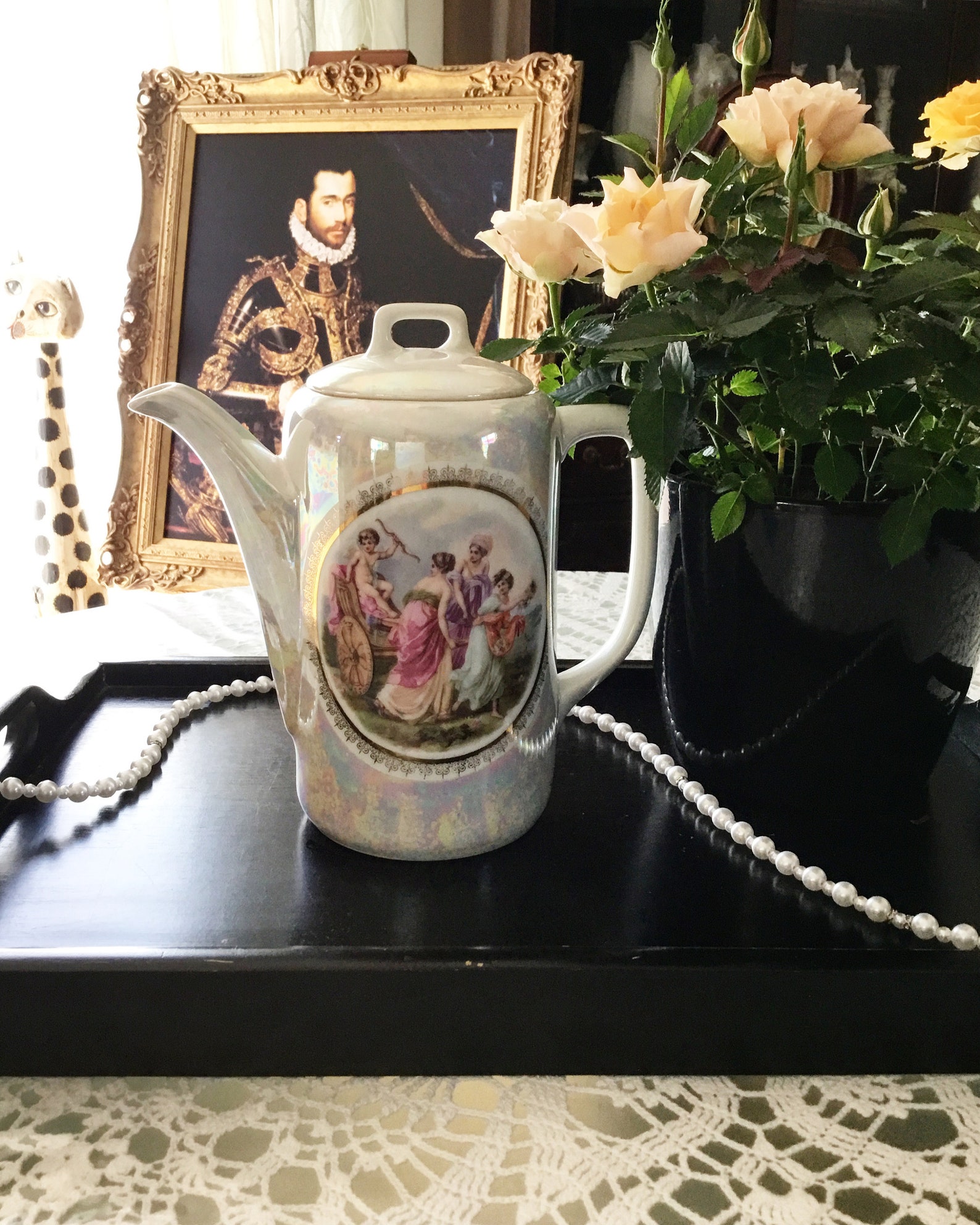 Antique German Unmarked Prov Saxe Coffee Pot - Etsy Canada