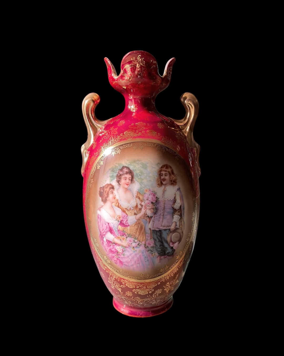 Antique Prov Saxe Vase, Classic Courting Scene, Circa 1900–1920 - Etsy
