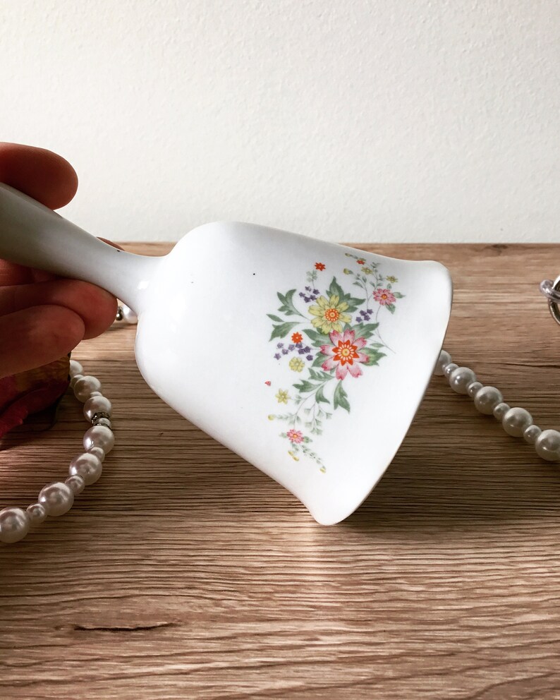 Bone China Dinner Bell With Floral Design - Etsy