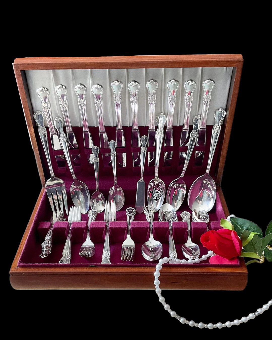 Silver Plated Flatware Set by Old Company Plate, Signature Pattern ...