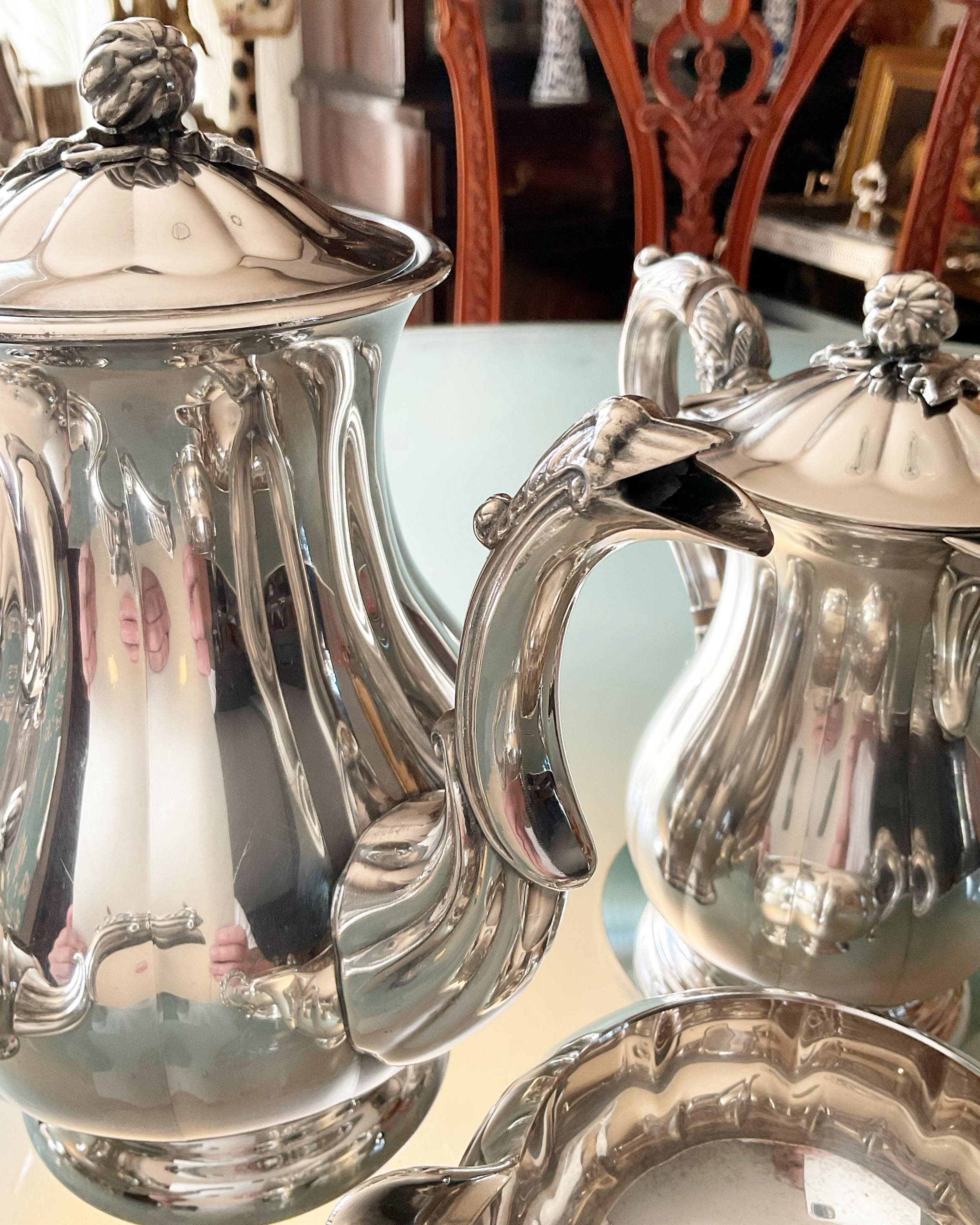 Silver Plated 5-piece Tea Set - Etsy
