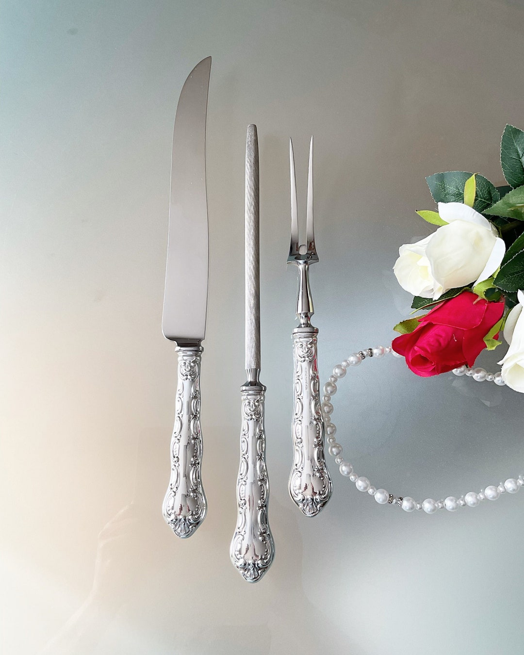 Birks Regency Plate 3-piece Carving Set, Louis De France Pattern - Etsy