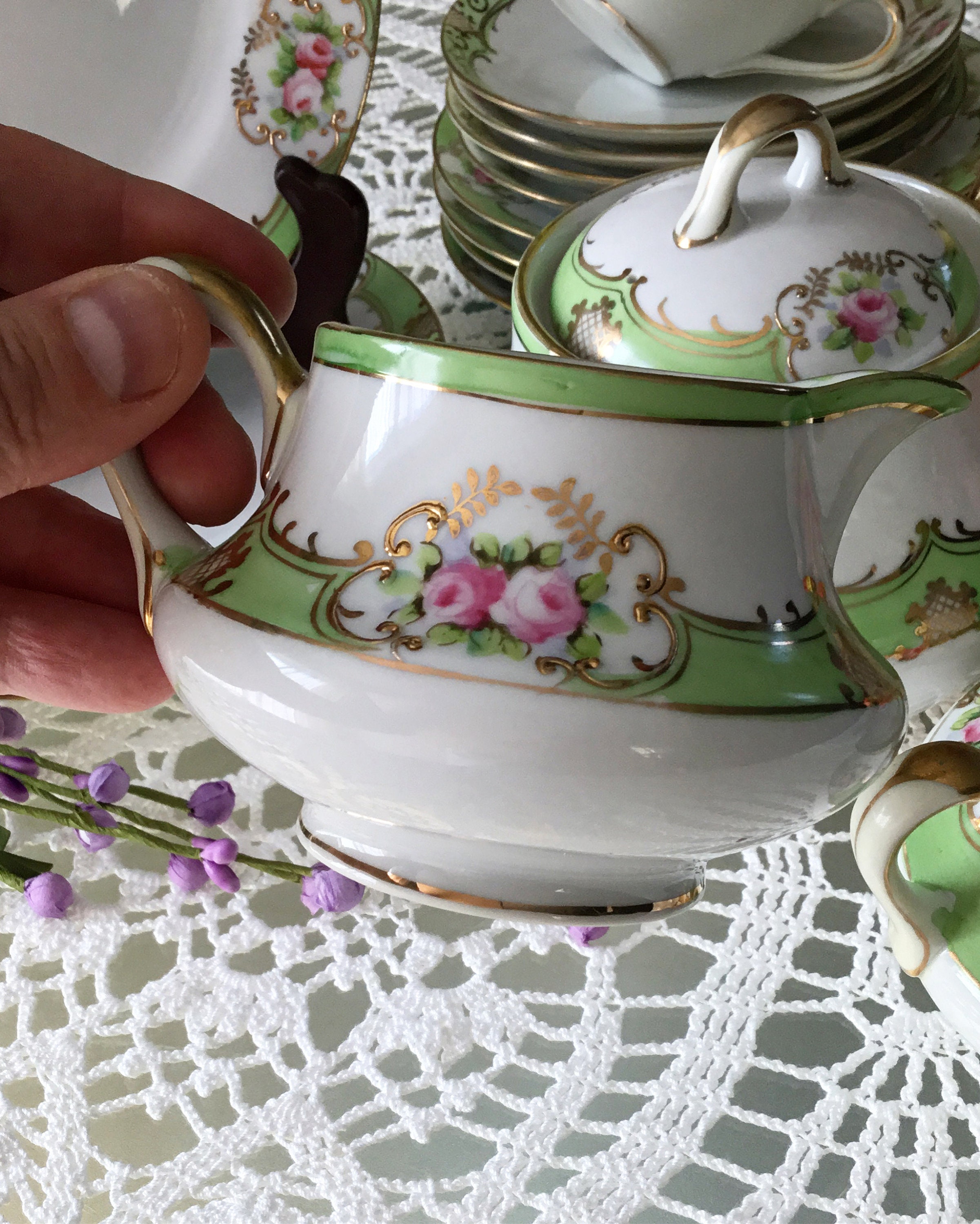 Antique Hand Painted Nippon Noritake Tea and Dessert Set - Etsy Canada