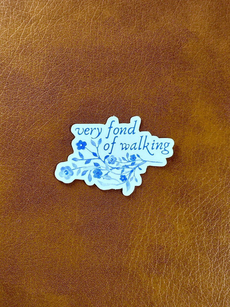 Very Fond of Walking | Pride and Prejudice Sticker | Jane Austen ...
