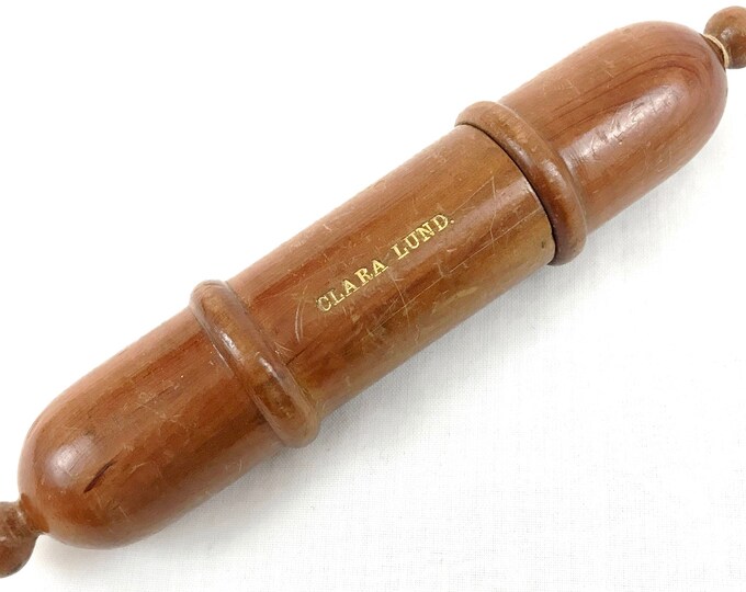 Antique Treen, Bobbin Holder, Sewing Thread, Wooden Sewing Holder ...