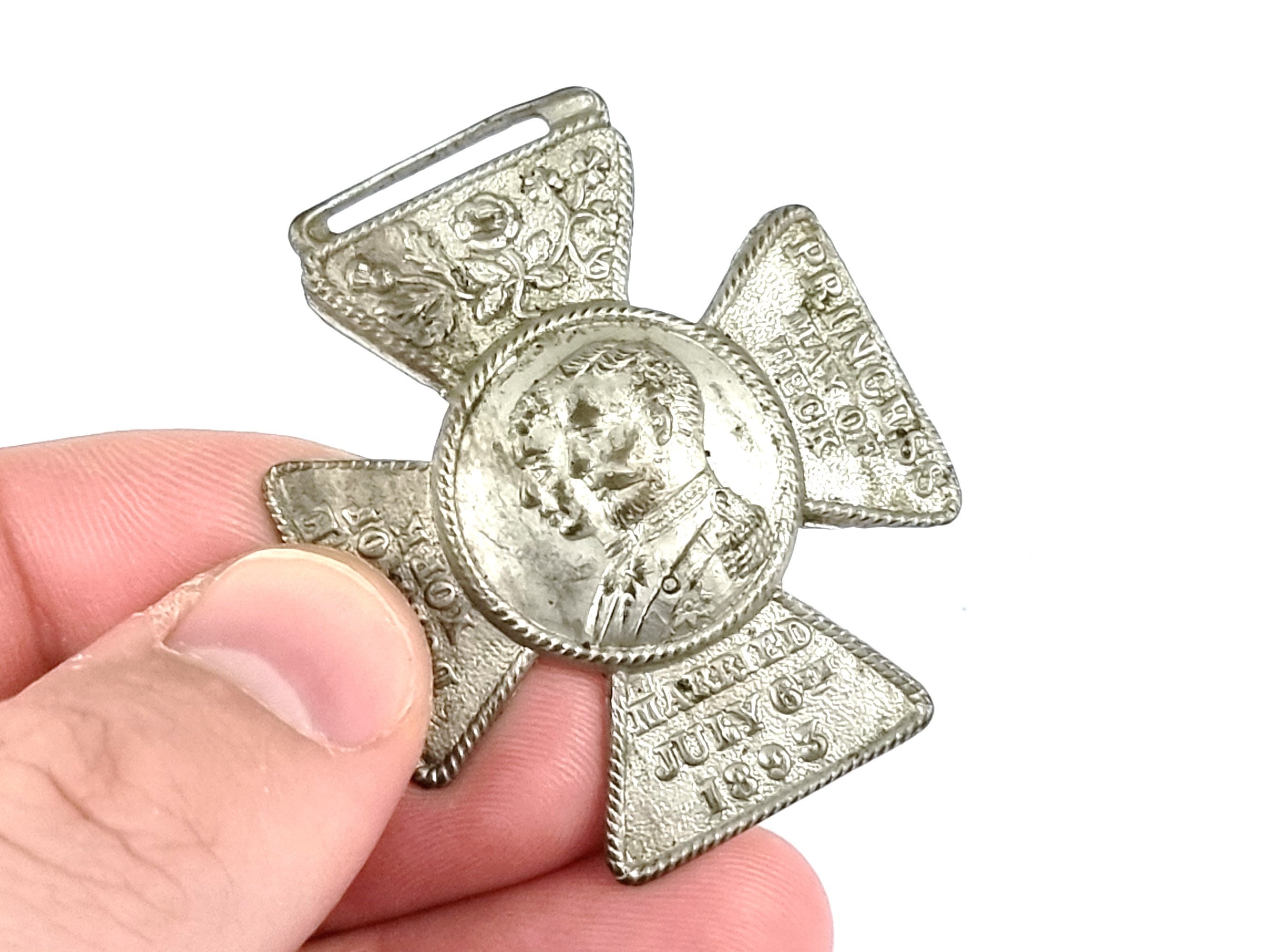 Historical Antique Medal, Maltese Cross, Royal Marriage, Duke of York ...