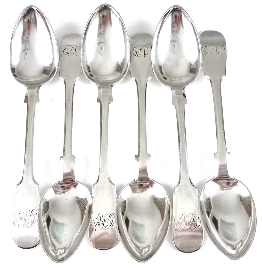 Georgian Silverware, Sterling Teaspoons, Watson or Wheatley, Newcastle ...