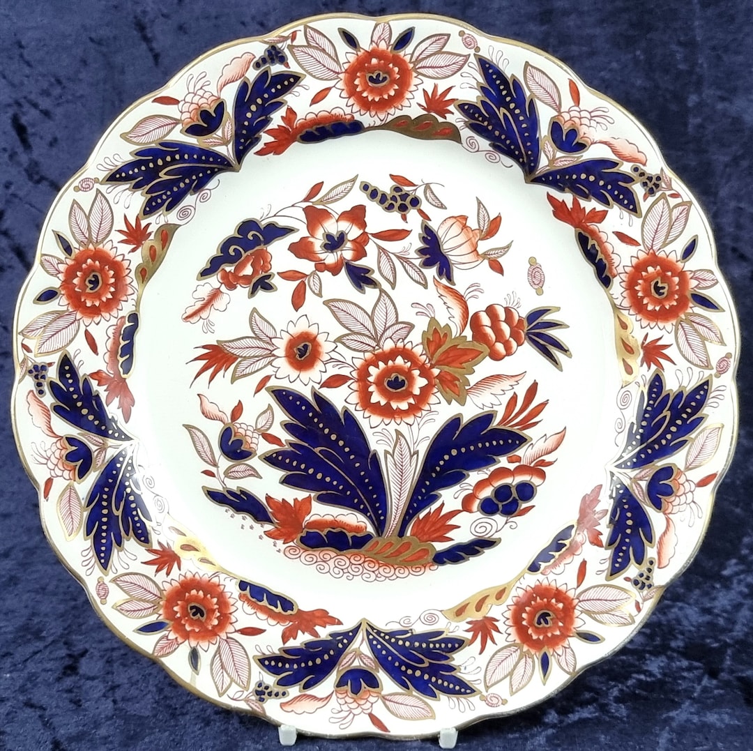 Vintage Booths Plate, Booths Dovedale Pattern, Imari Palette, 9 3/4 ...