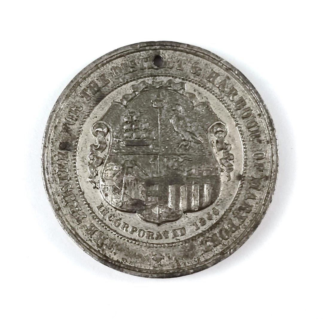 Historical Antique Medal, Worn Electroplate, Senhouse Dock Opening ...