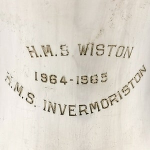 Historical Tankard, Concave Form, Silver Plate, HMS Wiston, HMS ...