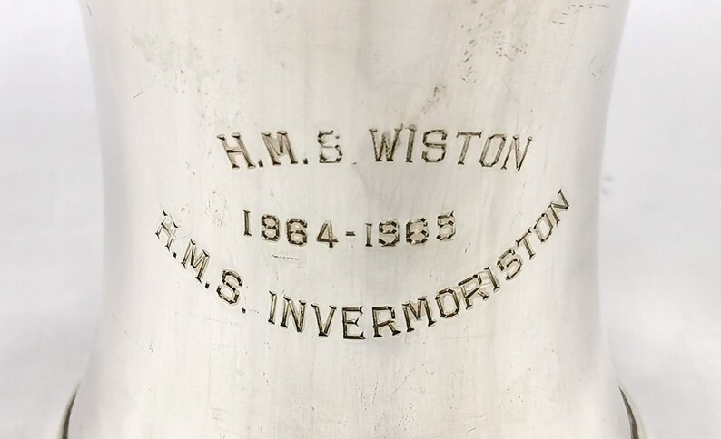 Historical Tankard Concave Form Silver Plate HMS Wiston - Etsy UK