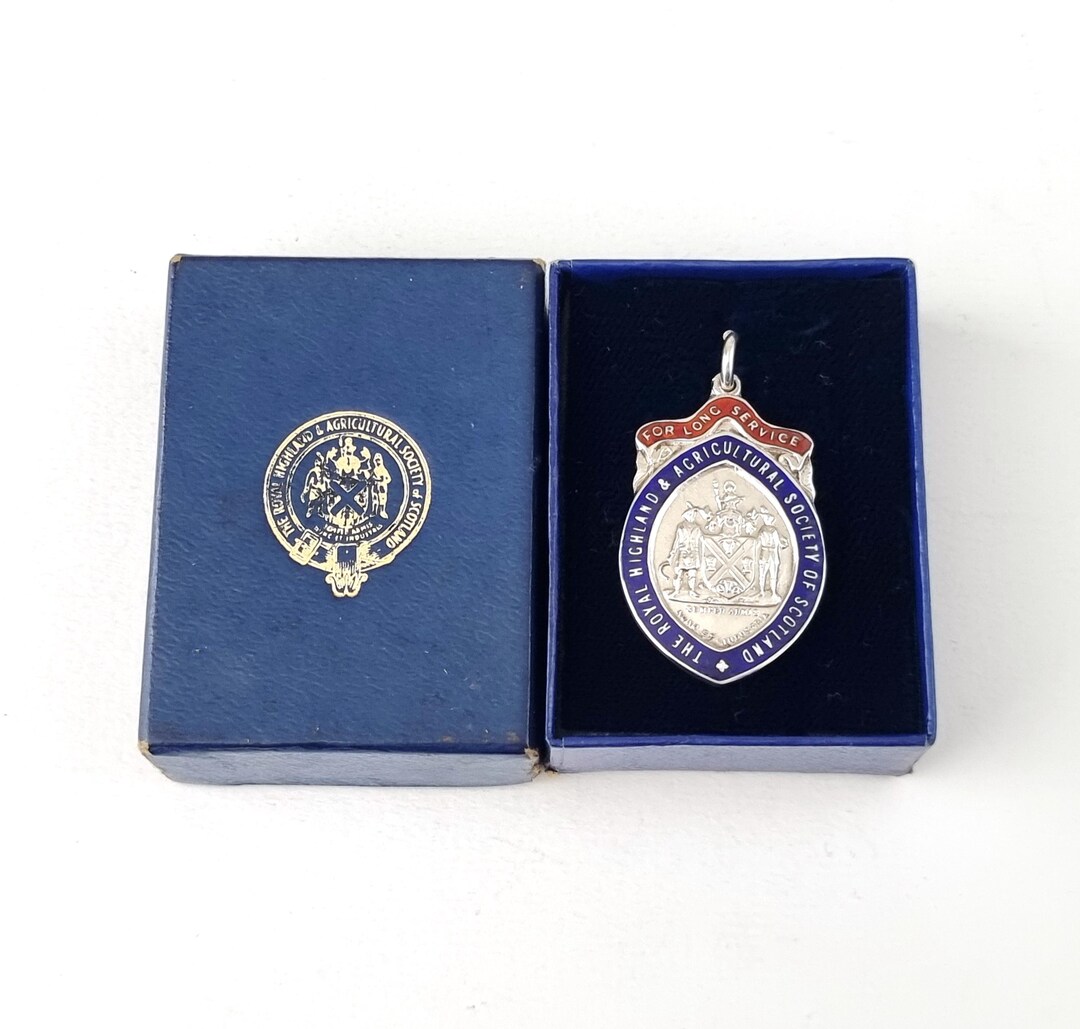 Silver Fob Medal, Edinburgh Silver, Enameled Front, Royal Highland ...