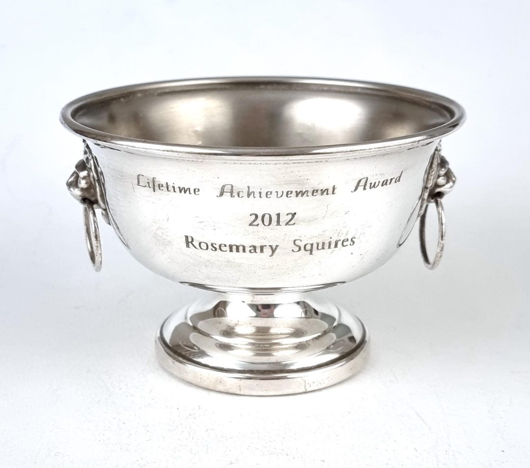 Modern Prize Bowl, Silver Plate, Small Display Bowl, British Music Hall ...