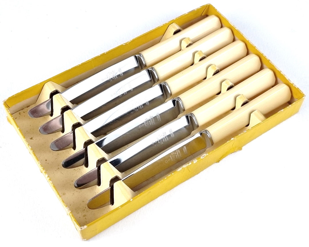 Vintage Knife Set, Set of Six, Boxed Cutlery, Tea Knives, Butter Knives ...