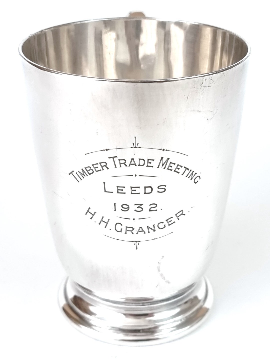 Vintage Pint Tankard, Presentation Cup, Silver Plate, Walker & Hall ...