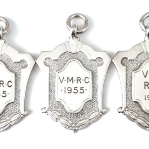Silver Plated Fob Medals, Set of Three, Mid 20th Century, Pendant Idea ...