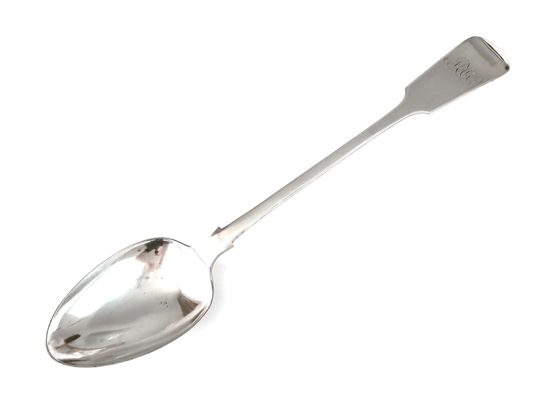 19th Century, LARGE Antique Spoon, Basting Spoon, Silver Plate, Samuel ...