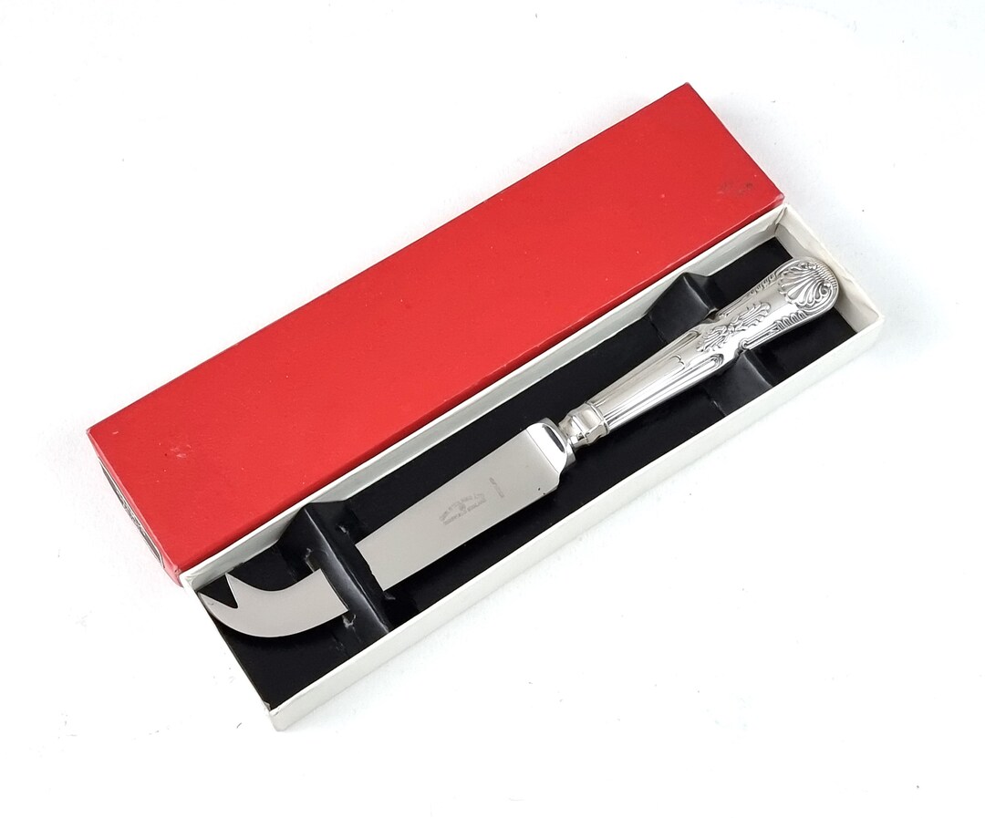 Boxed Cheese Utensil, Stainless Steel, Silver Plate, Kings Pattern, Gee ...