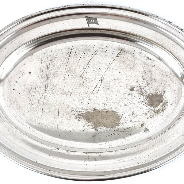 Large Oval Silver Plate Serving Tray - Etsy