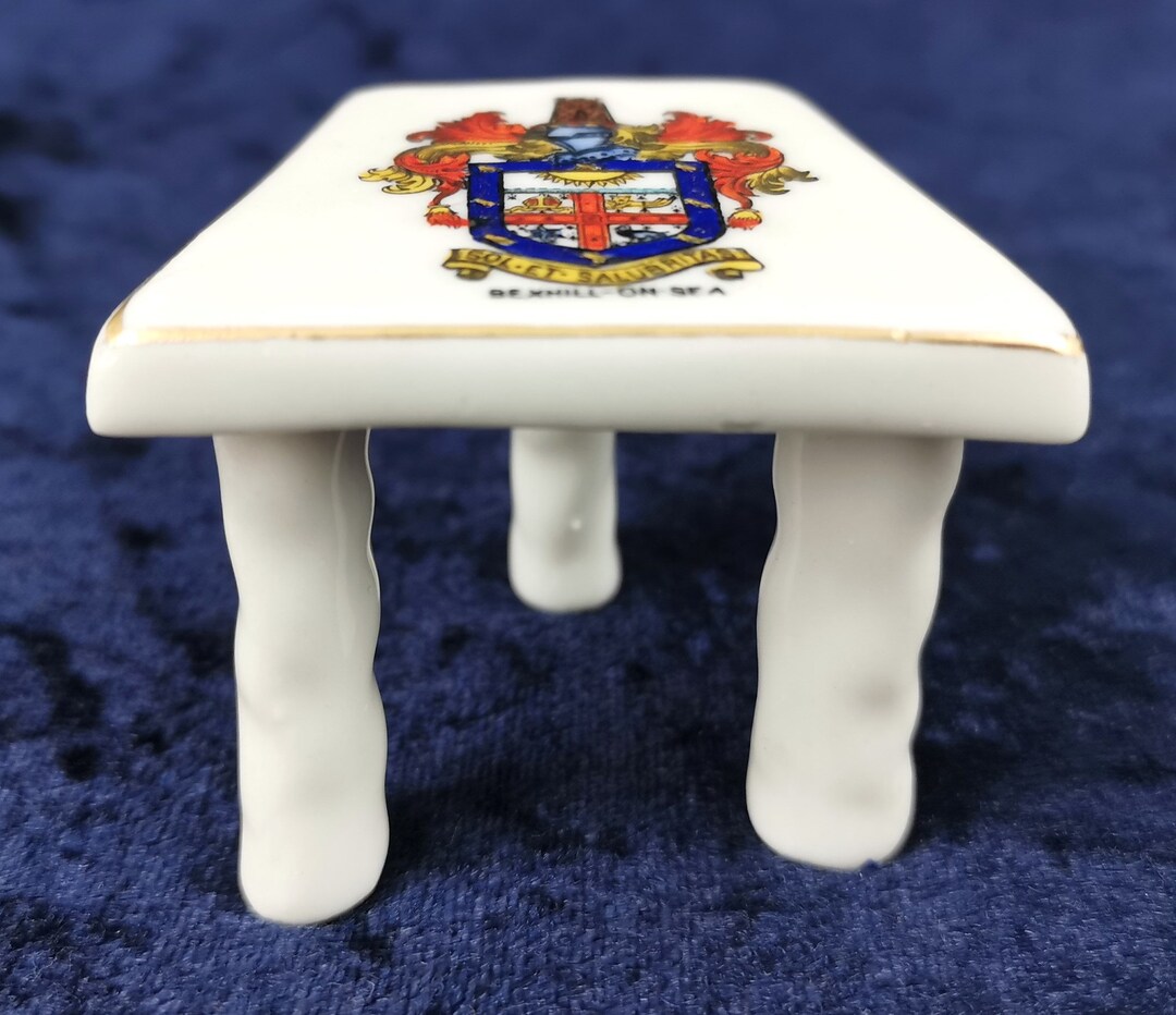 Antique Collectible Crested Ware, Crested China, Miniature Table, Three ...