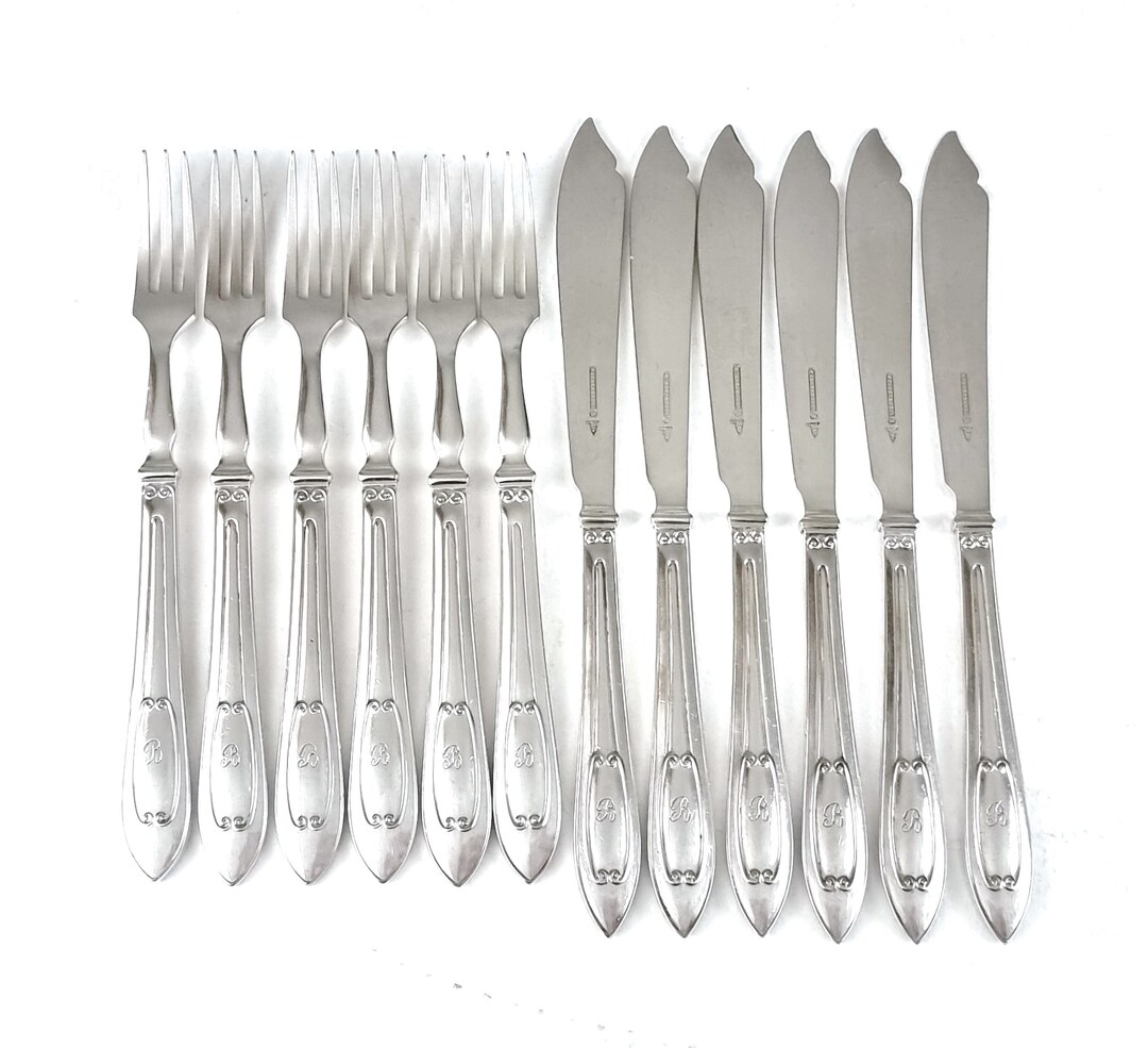 SMALL Cutlery Set, Small Fish Eaters, Six Settings, Silver Plate ...