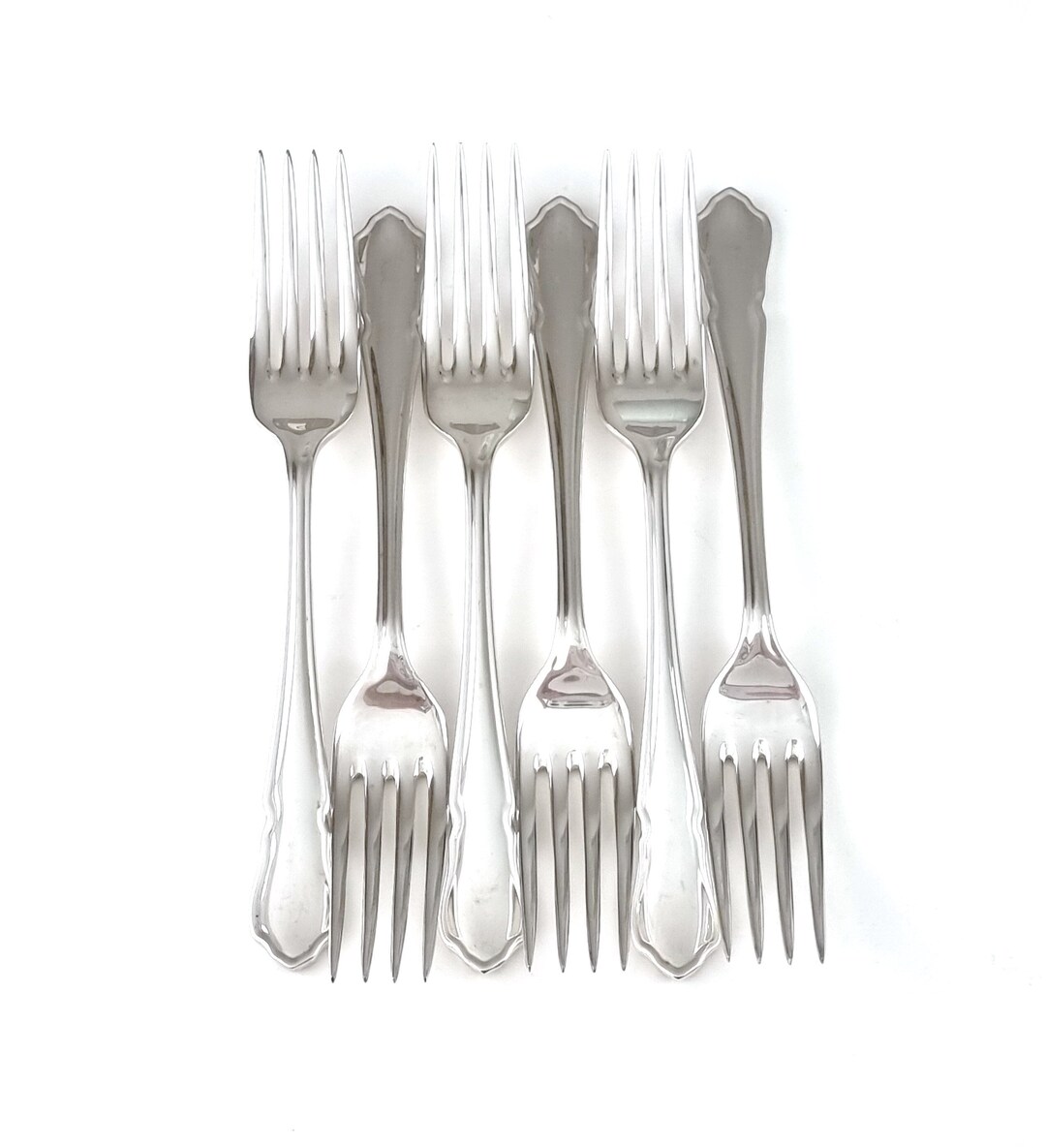 Vintage Fork Set, Set of Six, Luncheon Forks, Silver Plate, Durbarry ...