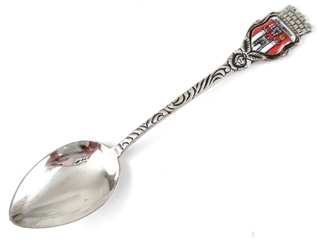 Traditional Souvenir Spoon, Konigswinter Germany, 800 Silver, Coffee ...