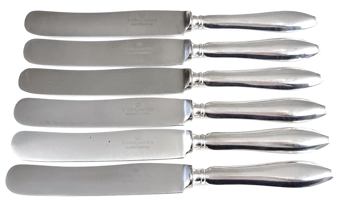 Vintage Polish Flatware, Set of Six Knives, 8 1/4 Inches, Steel and ...