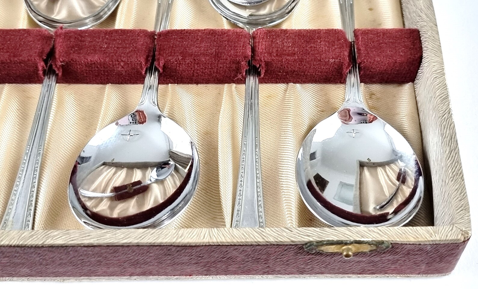 Distressed Box, Boxed Spoon Set, Dessert Spoons, Fruit Spoons, Serving ...