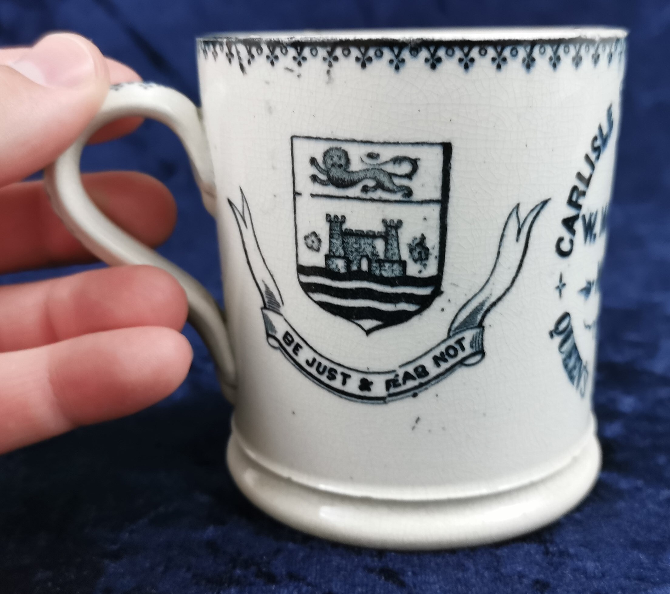 Rare Antique Commemorative Mug Carlisle Mayor Blue and - Etsy UK