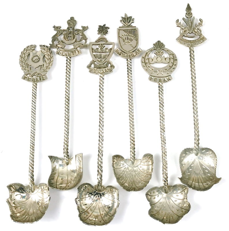 Unique Set of Spoons Six Souvenir Spoons Silver Flatware | Etsy UK