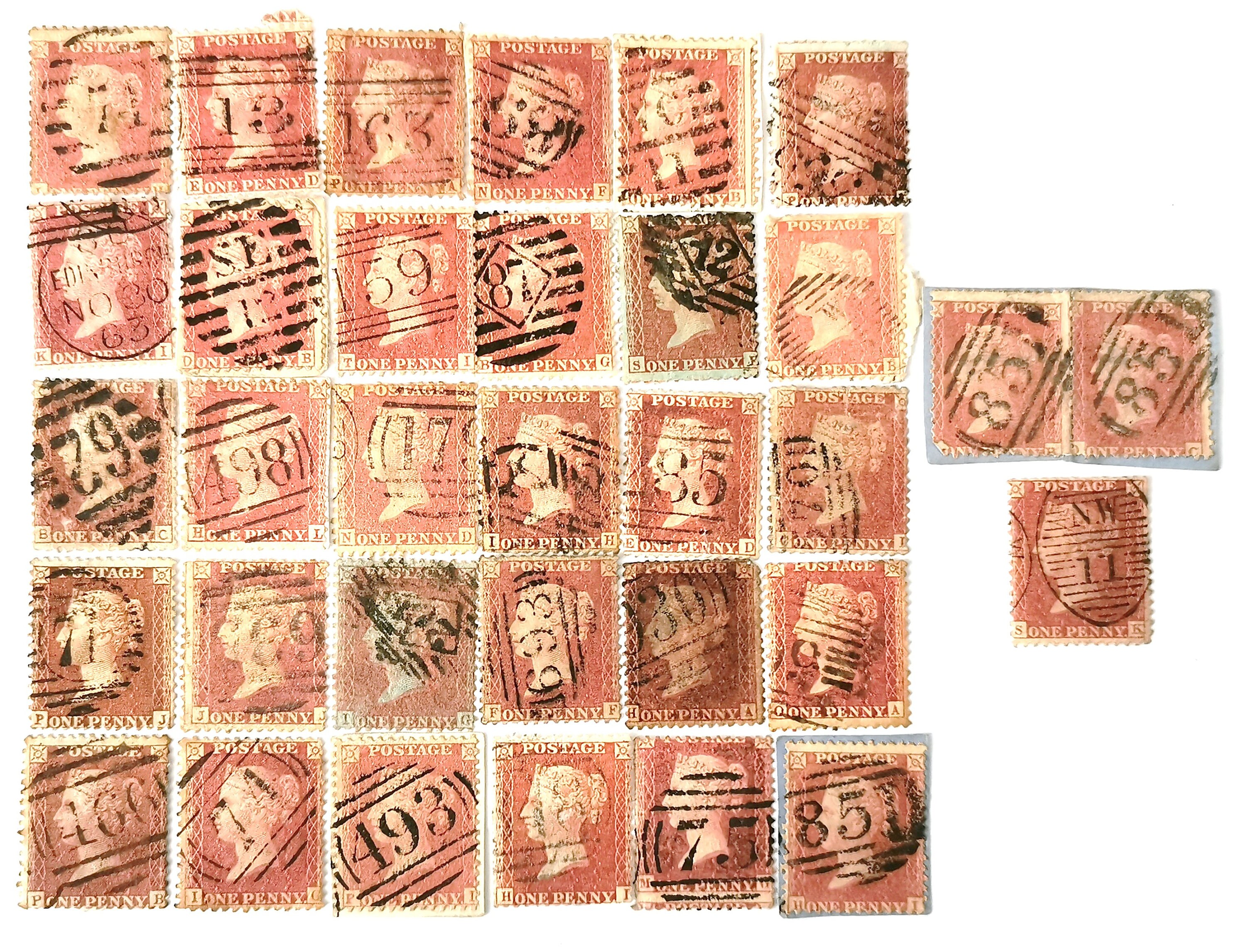 Collectibles Postage Stamps Penny Red Stamps Loose Stamps Queen ...