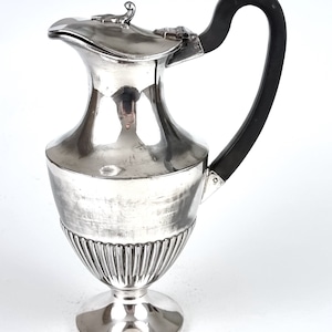 Very WORN Silver Plate, Antique Ewer, Lidded Pitcher, Elegant Tableware ...