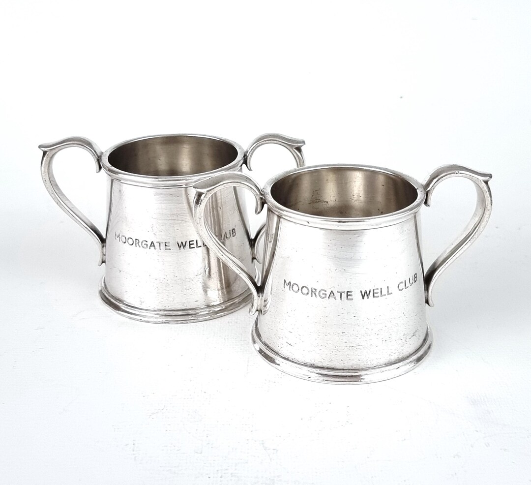 Two Vintage Sugar Bowls, Moorgate Well Club, Silver Plate, Vintage ...