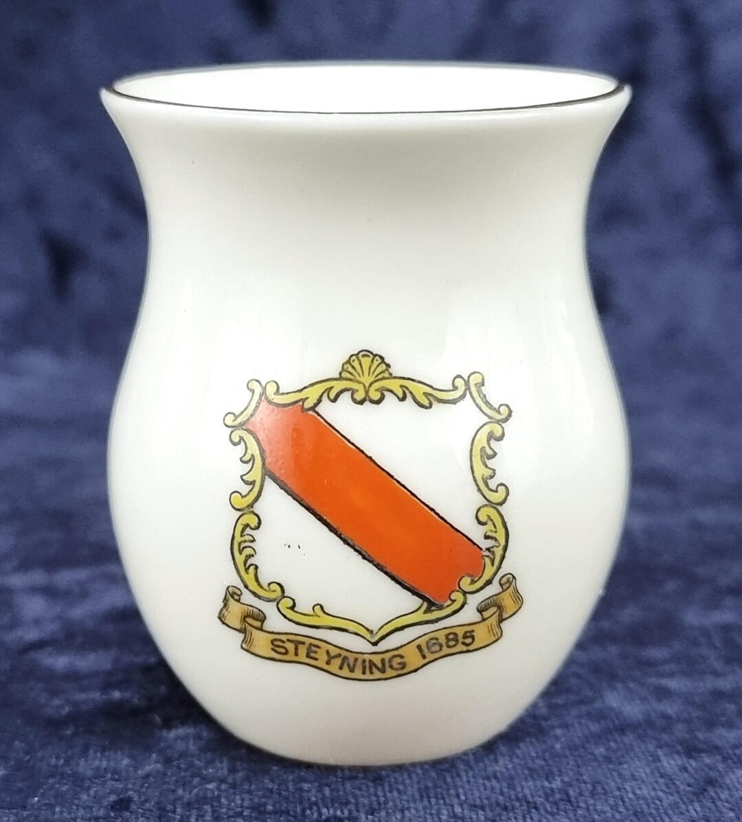 Antique Goss China, Miniature China, Enameled Crest, Steyning 1685 ...