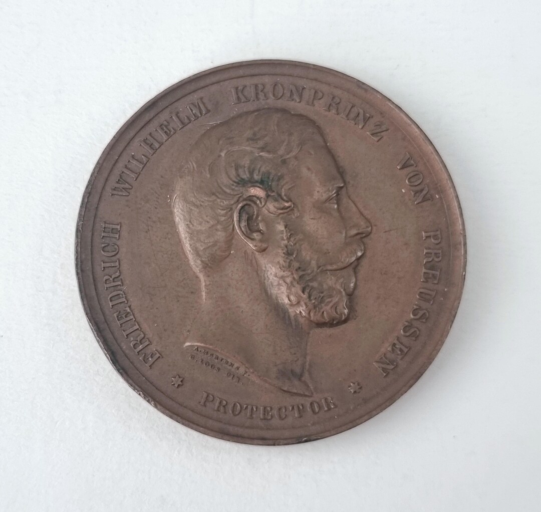 1865 Medal, Industrial Exhibition Stettin, Tarnished Medal, 48mm ...