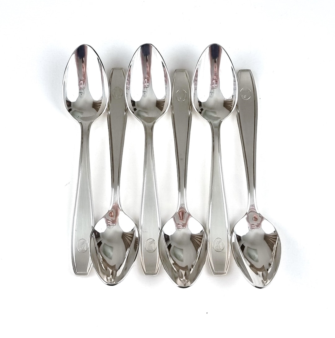 Holland America Line, Set of SMALL Spoons, Set of Six, Silver Plate ...