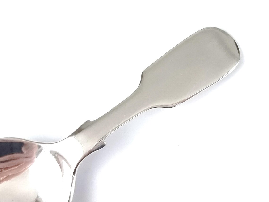 Antique Caddy Spoon, Lightweight Silver Plate, Fiddle Pattern, 3 3/4 ...