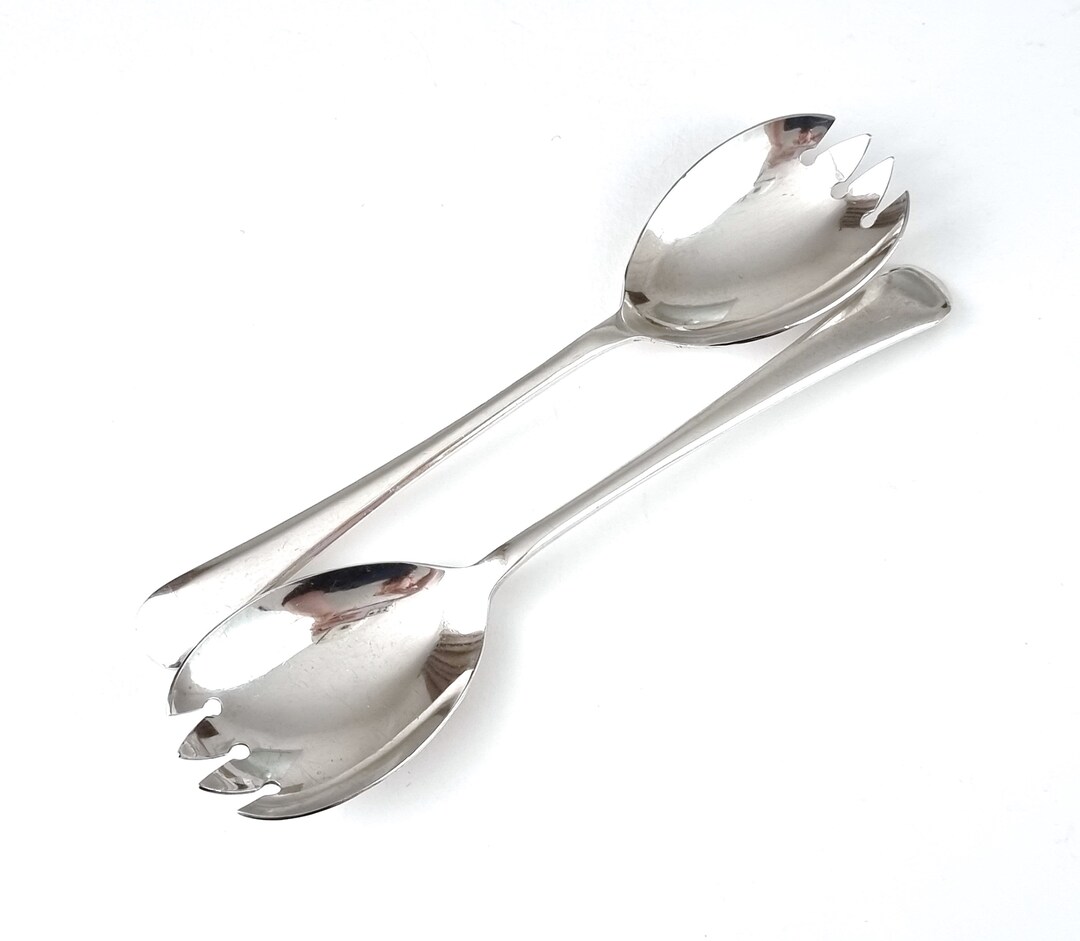 Pair of Salad Sporks, Serving Sporks, Silver Plate, Old English ...