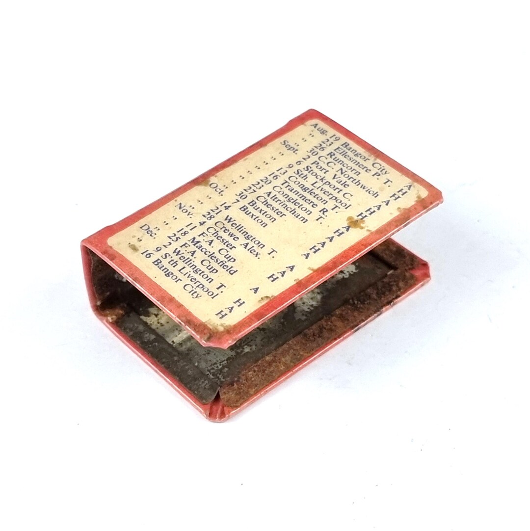 RUSTED & WORN, SMALL Matchbox Holder, Football Memorabilia, Football ...