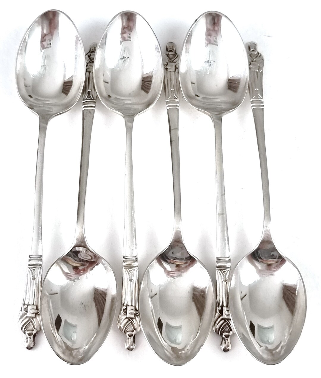 Vintage Coffee Spoons, Set of Six, 4 1/2 Inches, Silver Plate, Slightly ...