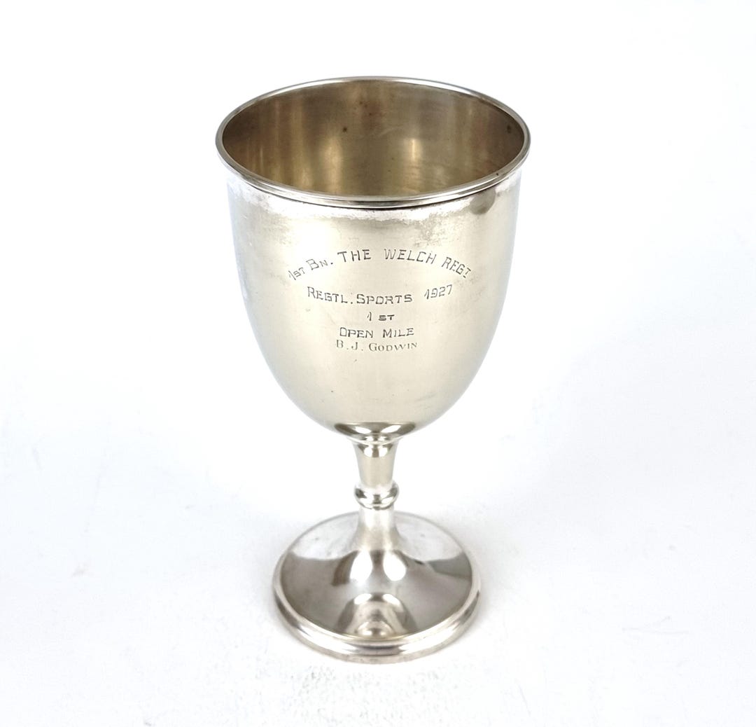 WORN Silver Plate, Trophy Cup, 1st Bn Welch Regiment, Inter War Sports ...