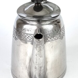 WORN Silver Plate, Antique EPBM, Teapot With Water Pot, Thomas Bradbury ...