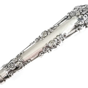 Small Serving Fork, Silver Plate, Floral Handle, Splayed End Tines ...