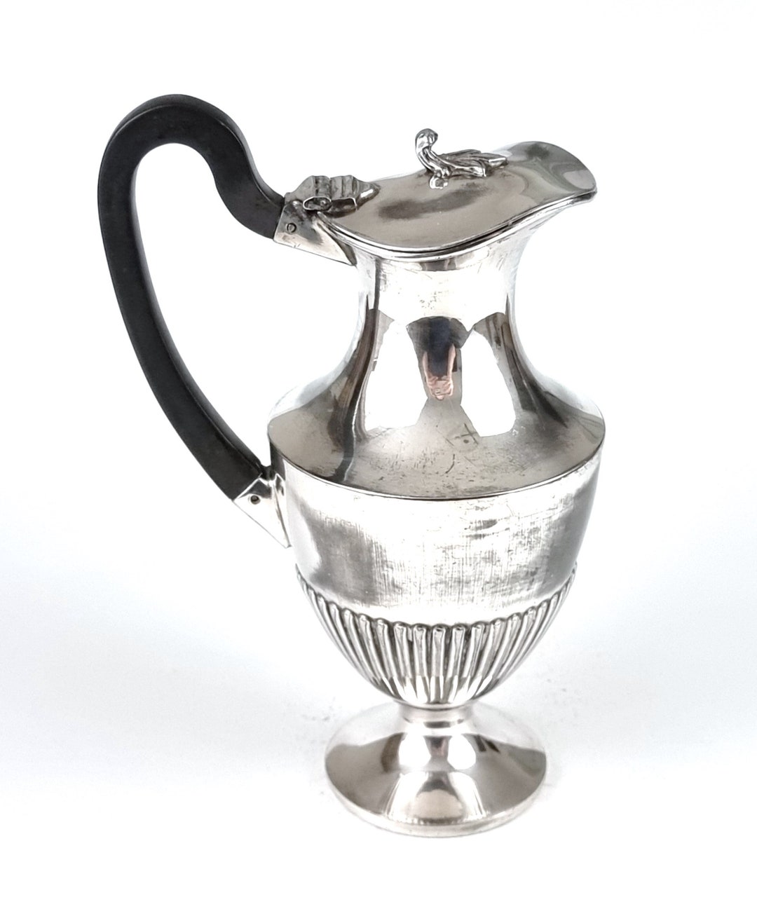 Very WORN Silver Plate, Antique Ewer, Lidded Pitcher, Elegant Tableware ...